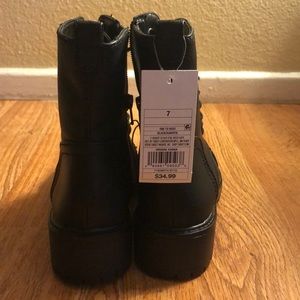 Universal Thread | Shoes | Faux Leather Boot Universal Thread Black ...